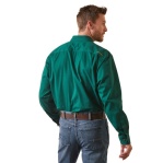Ariat Mens REBAR Hald Button LS Workshirt Dark Green – Pure Country ...